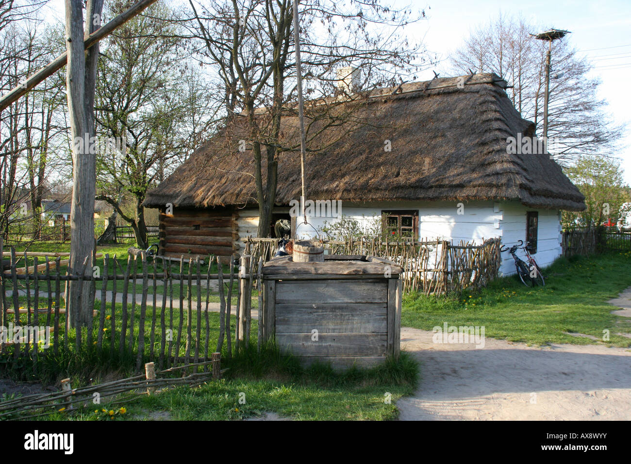 Crane well in Zagroda Guciow farm open air folk museum in Roztocze ...