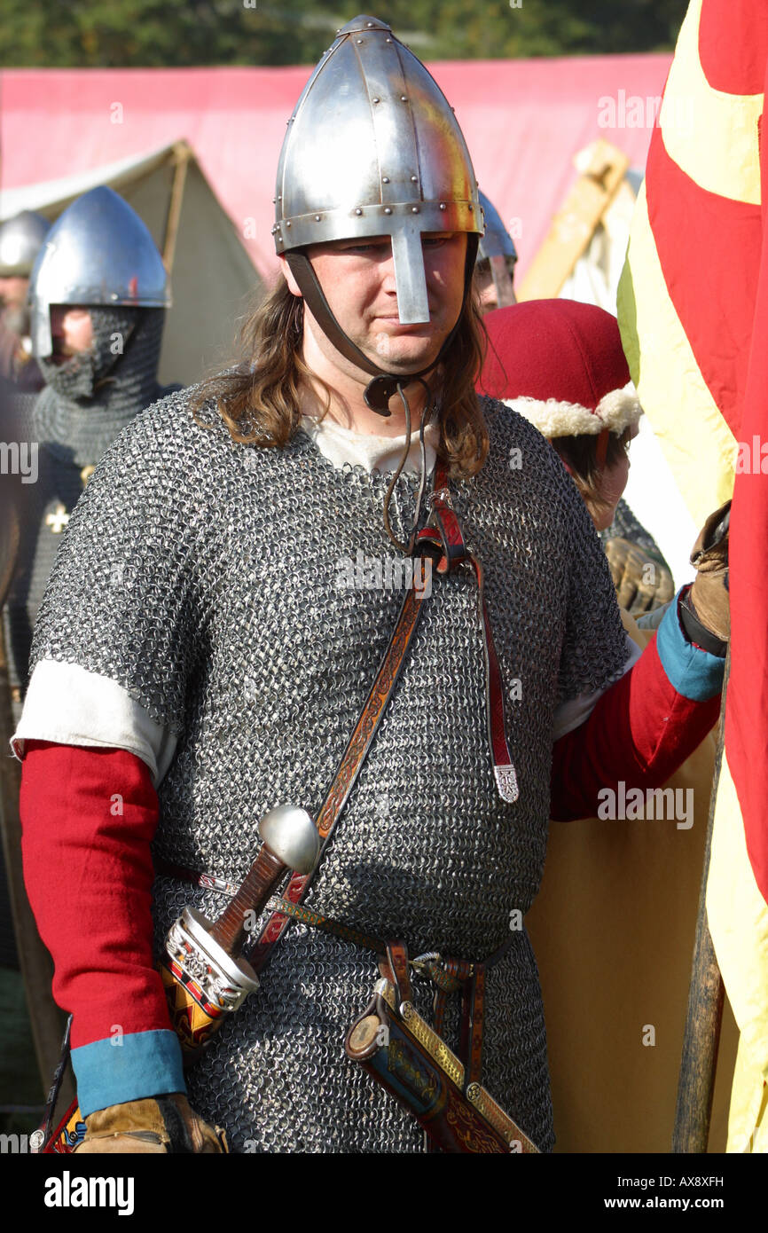 saxon house carl infantryman sword chain mail battle of hastings east ...