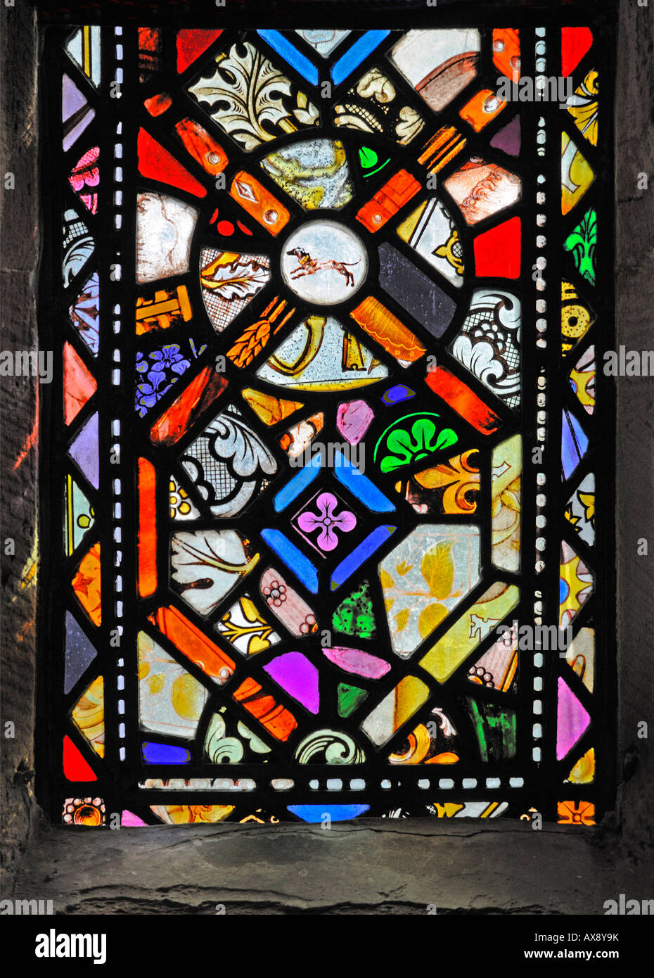 Chancel South window, (detail). Church of Saint Mary and Saint Michael ...