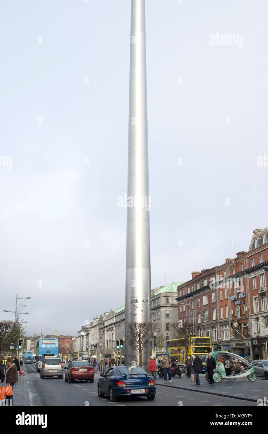 The Millenium Spike on O'Connell Street in Dublin, Ireland Stock Photo ...