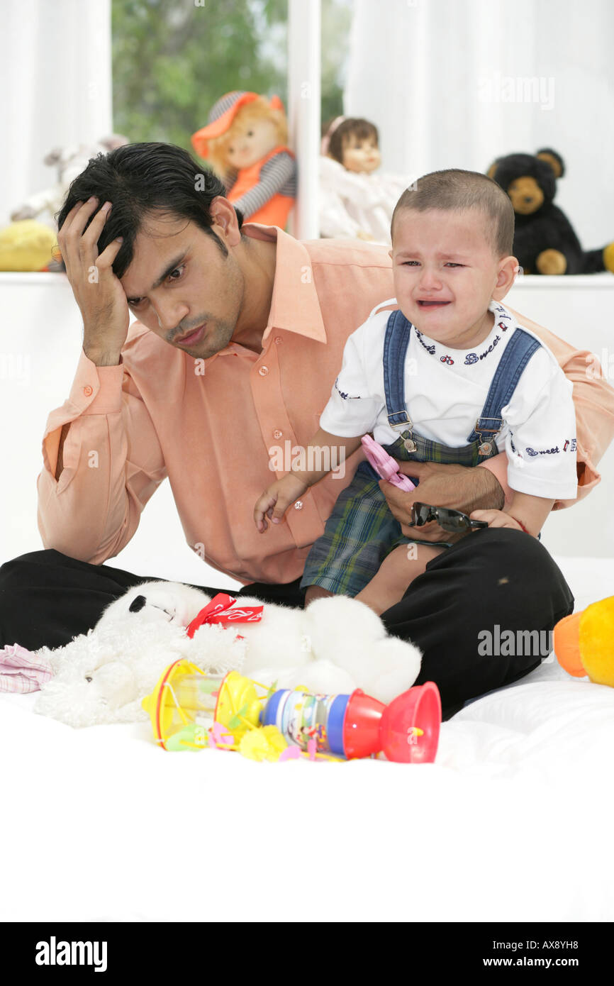 Father frustrated crying son hi-res stock photography and images - Alamy