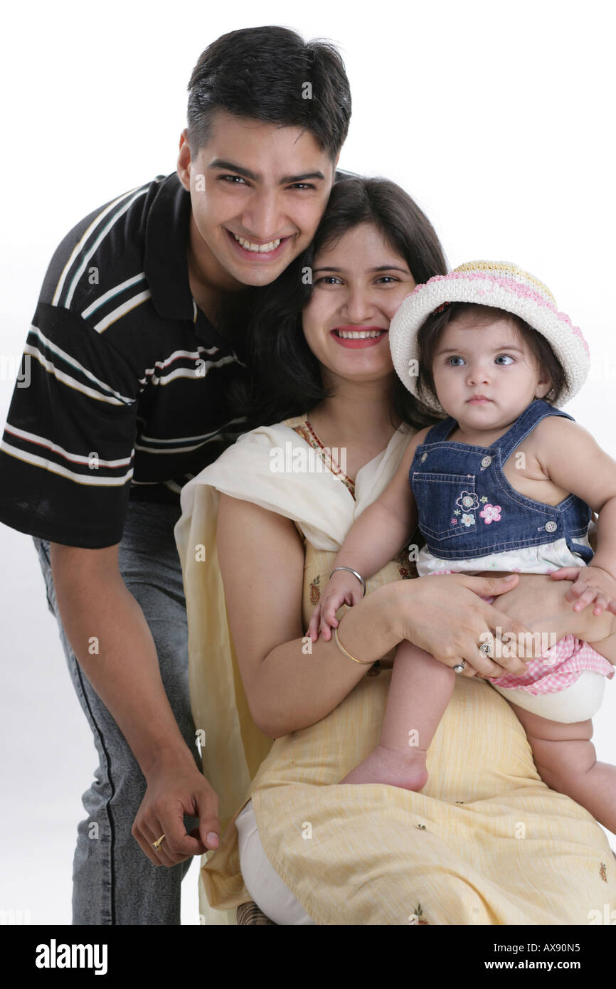 Indian nuclear family hi-res stock photography and images - Alamy