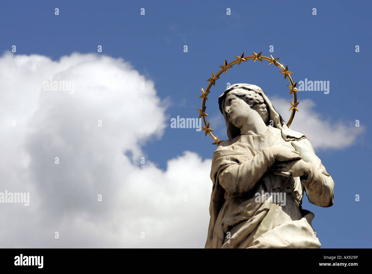 Statue of Virgin Mary, Merano, Italy Stock Photo - Alamy