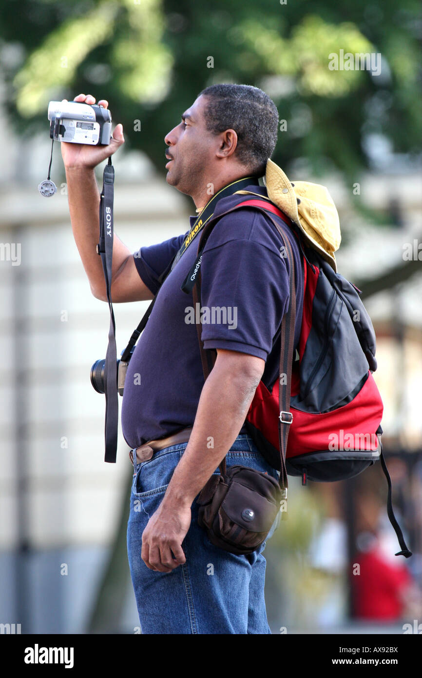 "tourist with a Video camera Stock Photo - Alamy