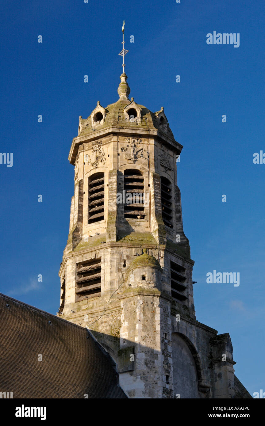 French church tower in Honfleur, Normandy Stock Photo - Alamy