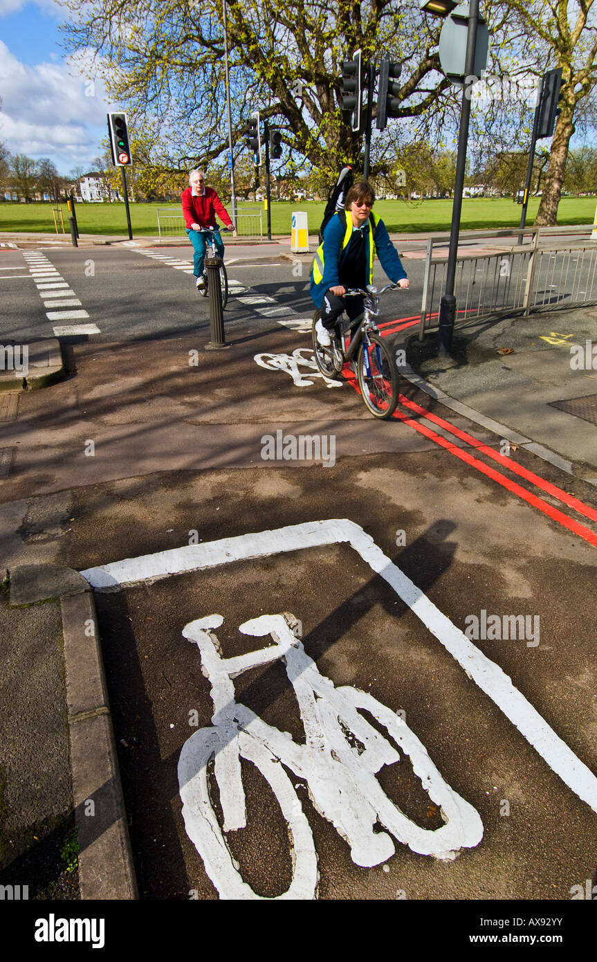 Cycle line crossing Elaing Common W5 London United Kingdom Stock Photo ...