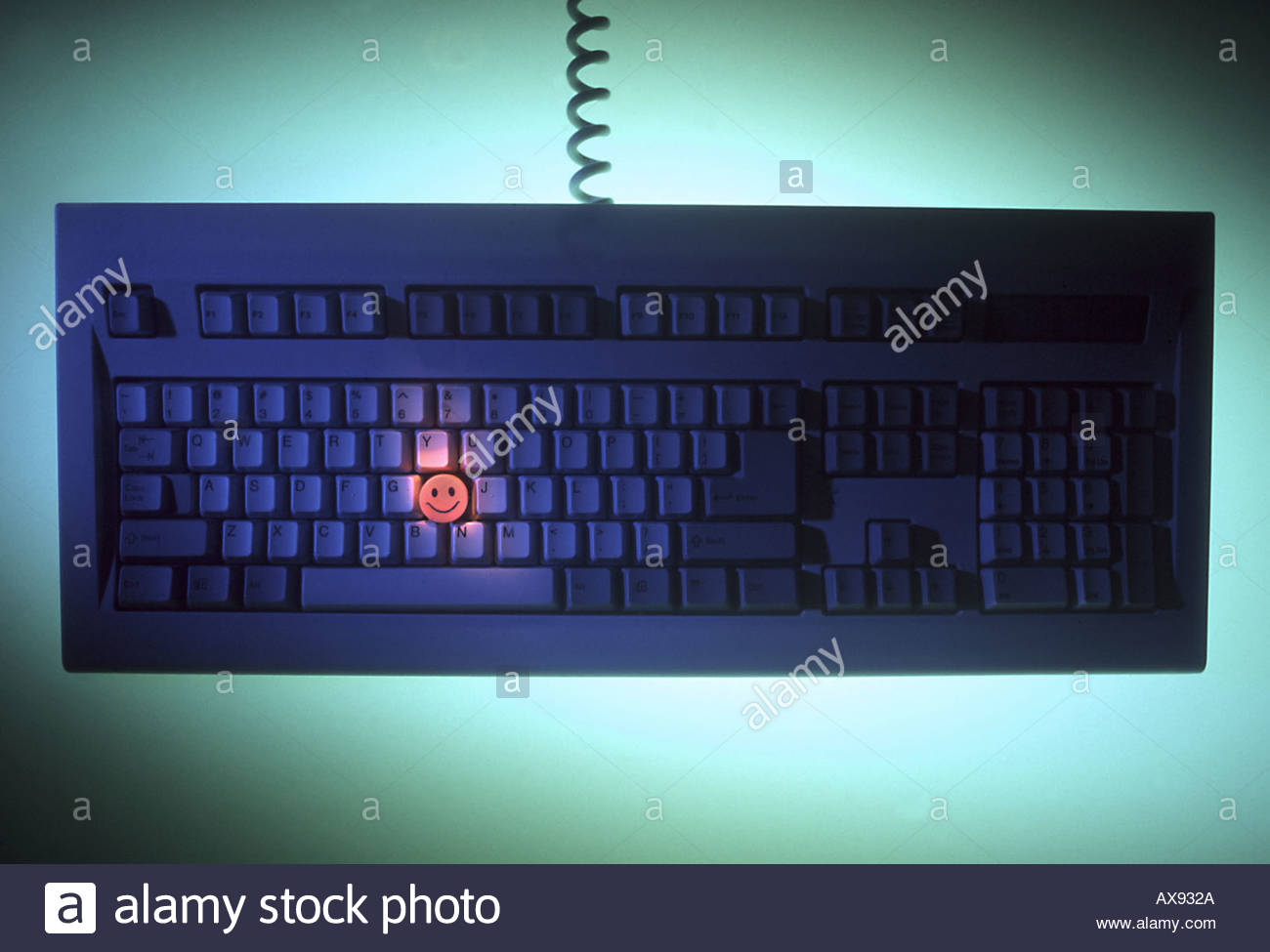 Computer Keyboard Smiley Face Stock Photos & Computer Keyboard Smiley ...