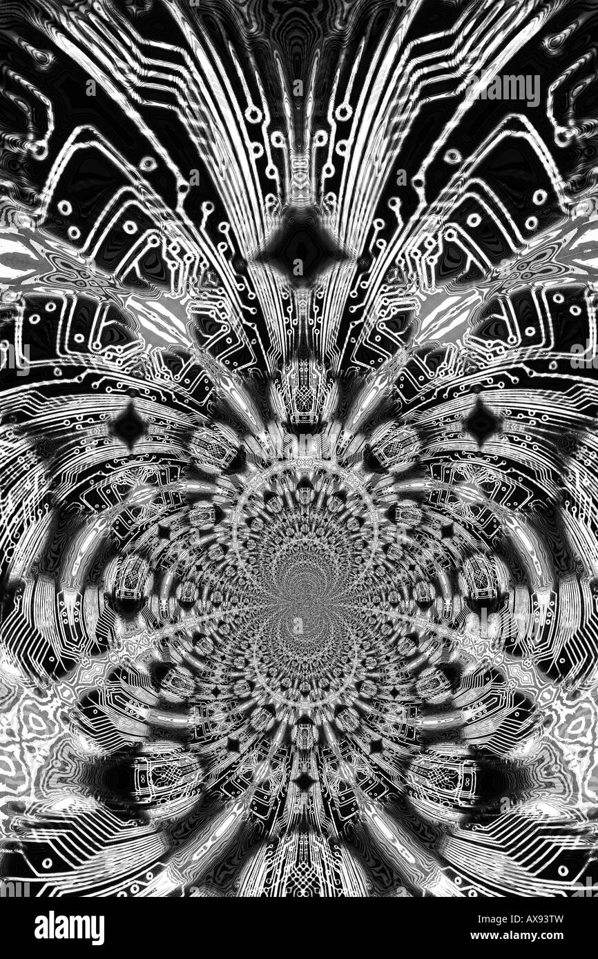 High tech information technology Black and White Stock Photos & Images ...