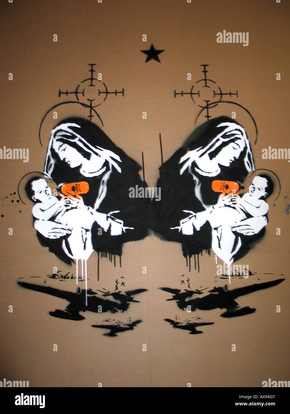 Banksy Mother Child Stock Photo - Alamy