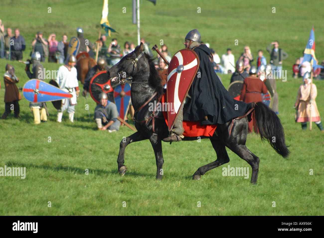 normans saxons fighting battle medieval cavalry of hastings east sussex ...