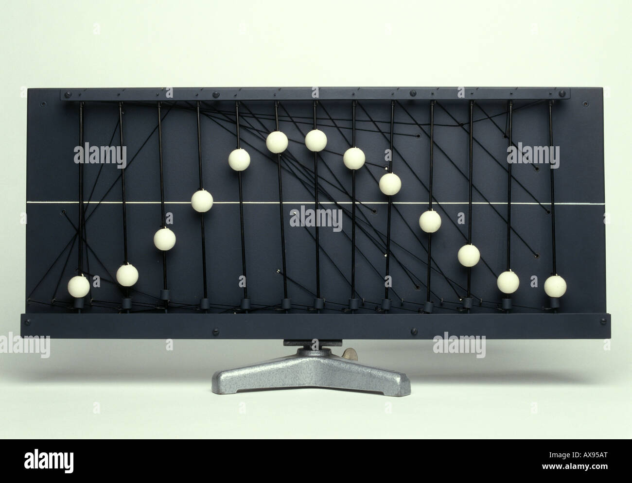 Mechanical device for demonstrating transverse waves Stock Photo - Alamy
