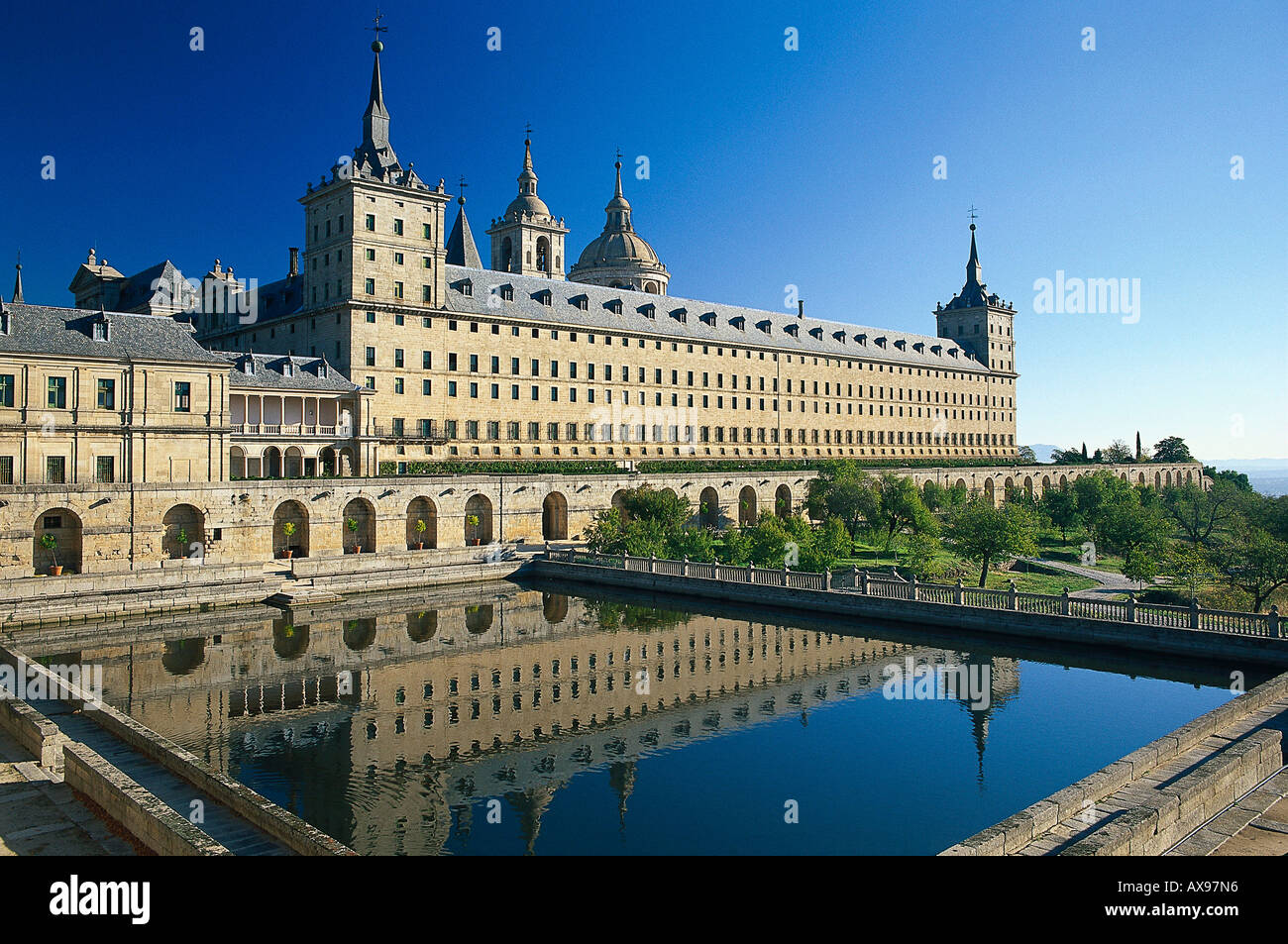 Monastery and royal site, El Escorial, Province of Madrid, Spain Stock ...