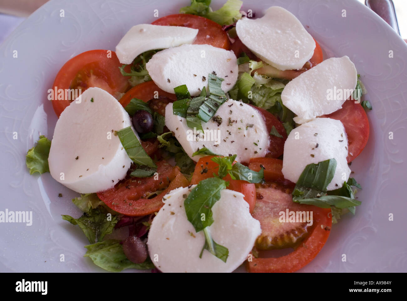 Caprese salad mozzarella hi-res stock photography and images - Alamy