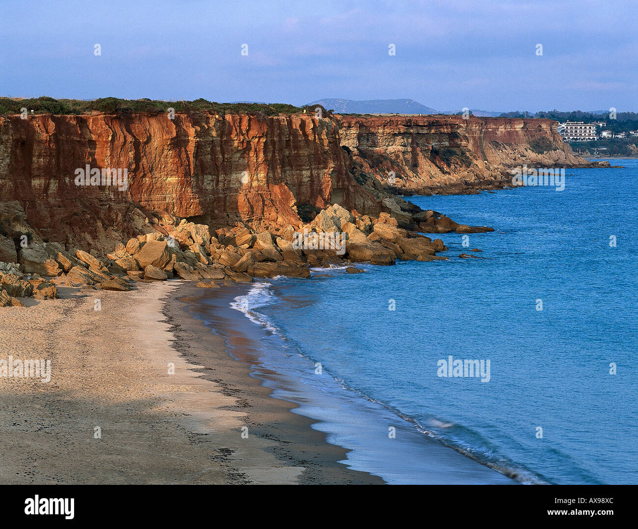 Playa, Cala del Aceite, b. Conil, Costa de la Luz Andalusien, Spanien ...