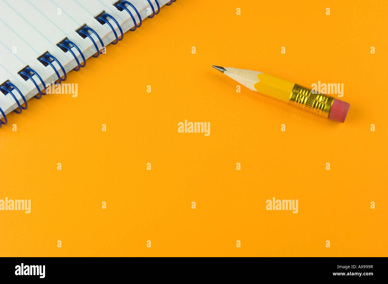 short pencil with notepad Stock Photo - Alamy