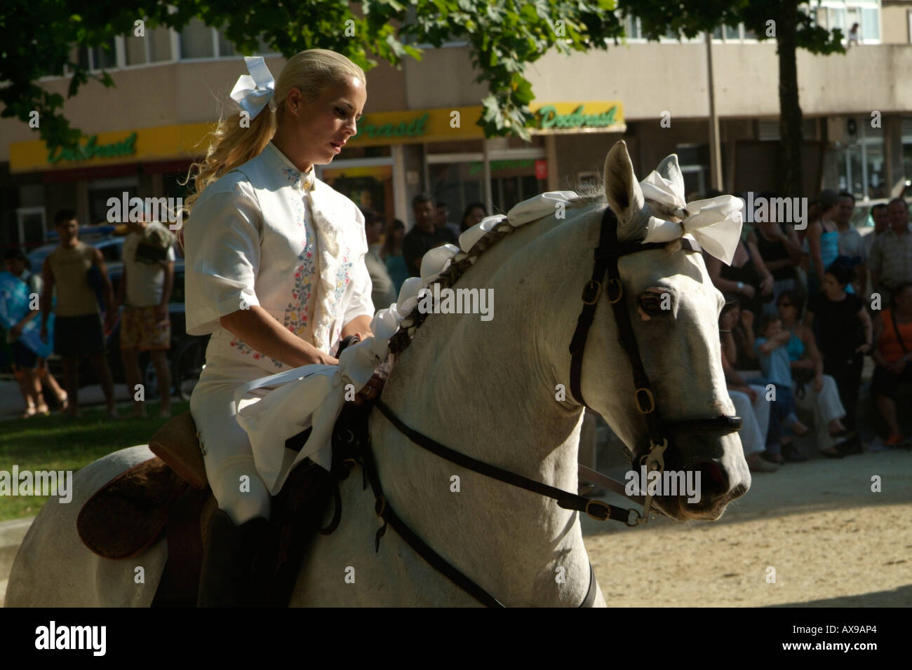 Sónia Matias, famous portuguese female bullfighter Stock Photo - Alamy