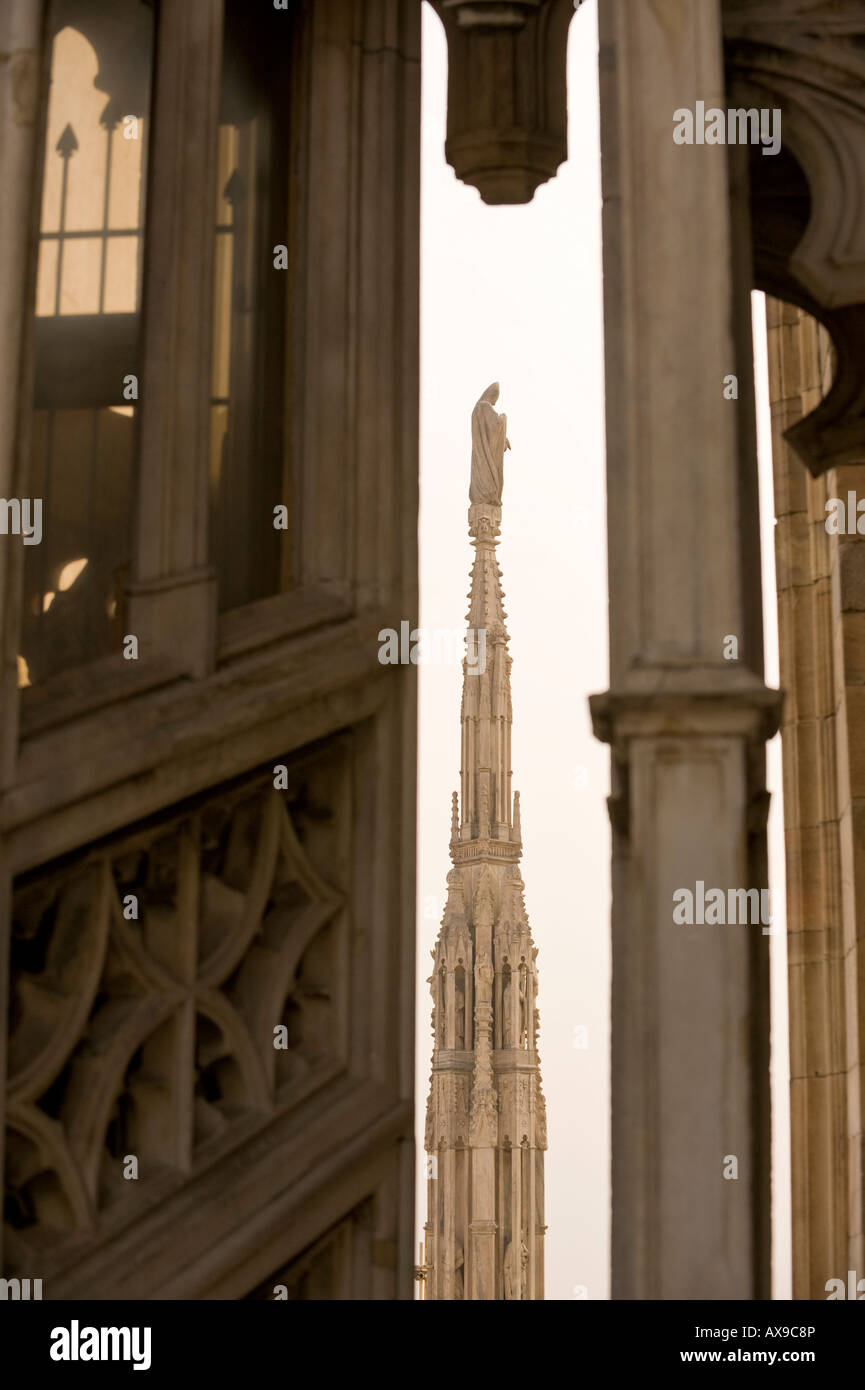 GOTHIC SPIRES AND STATUES OF THE DUOMO MILAN ITALY Stock Photo - Alamy