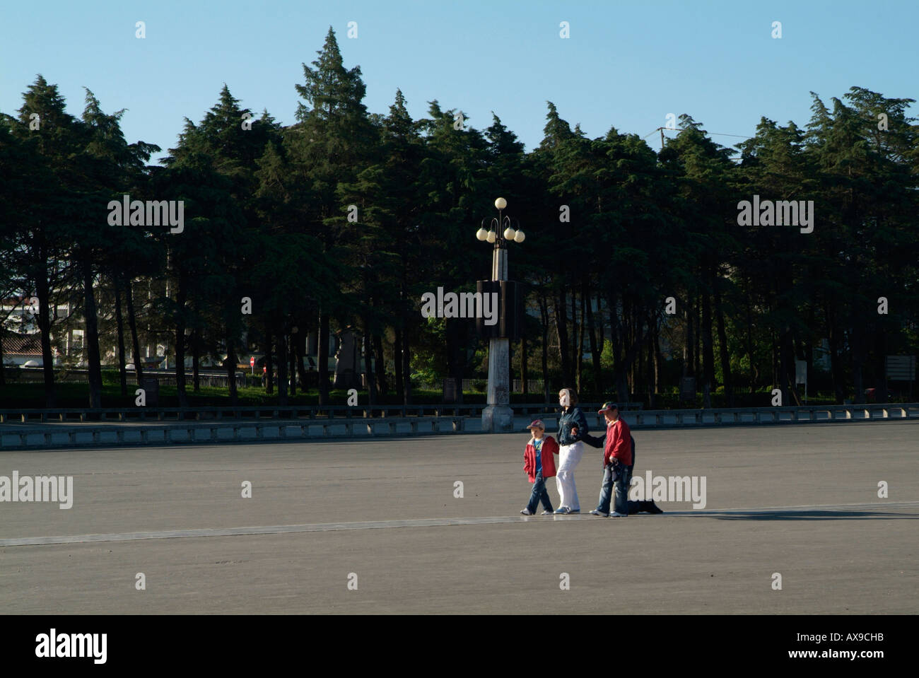 people in peregrination in the Fátima sanctuary, Portugal Stock Photo ...