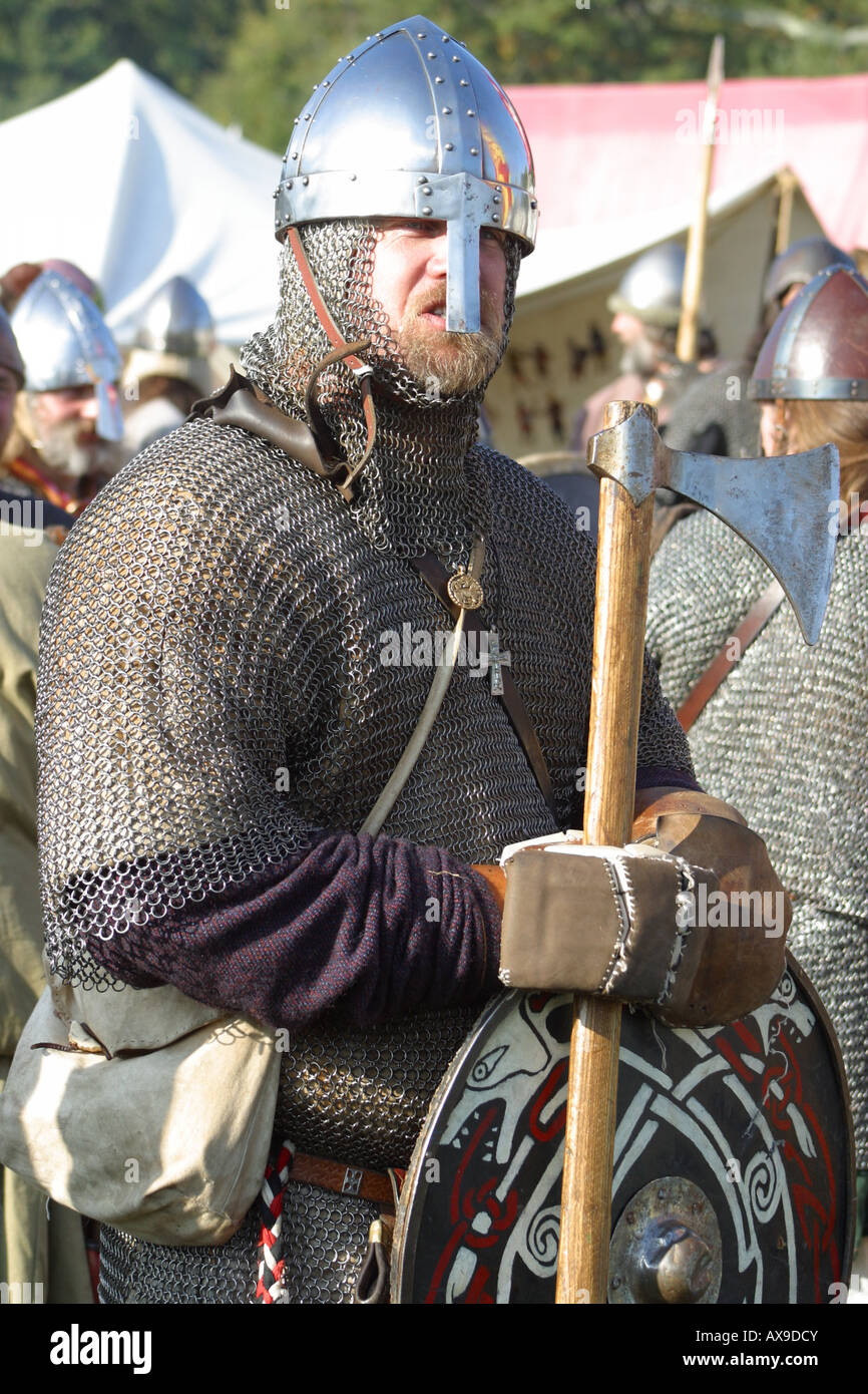 saxon house carl infantryman spear chain mail battle of hastings east ...