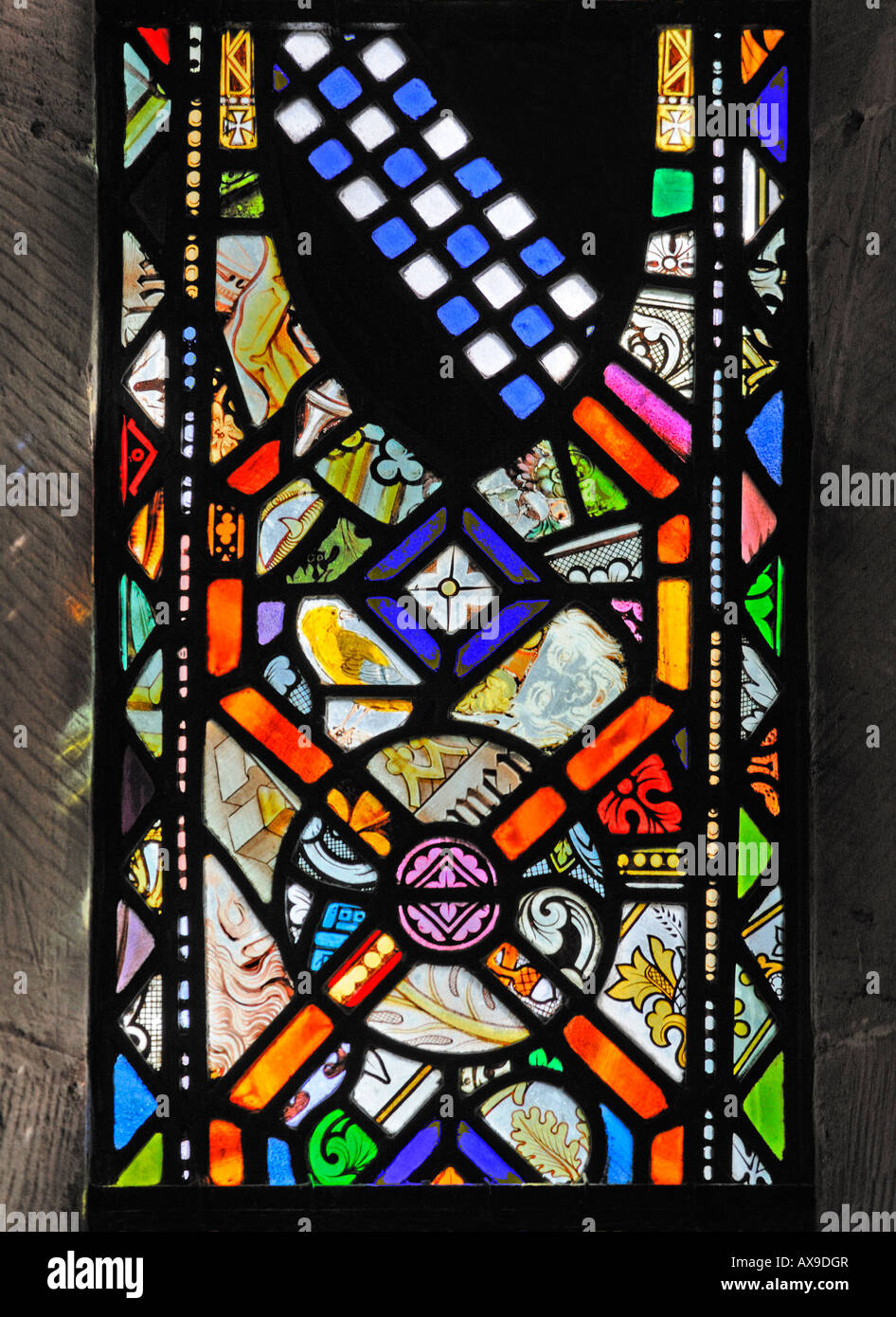 Chancel South window, (detail). Church of Saint Mary and Saint Michael ...