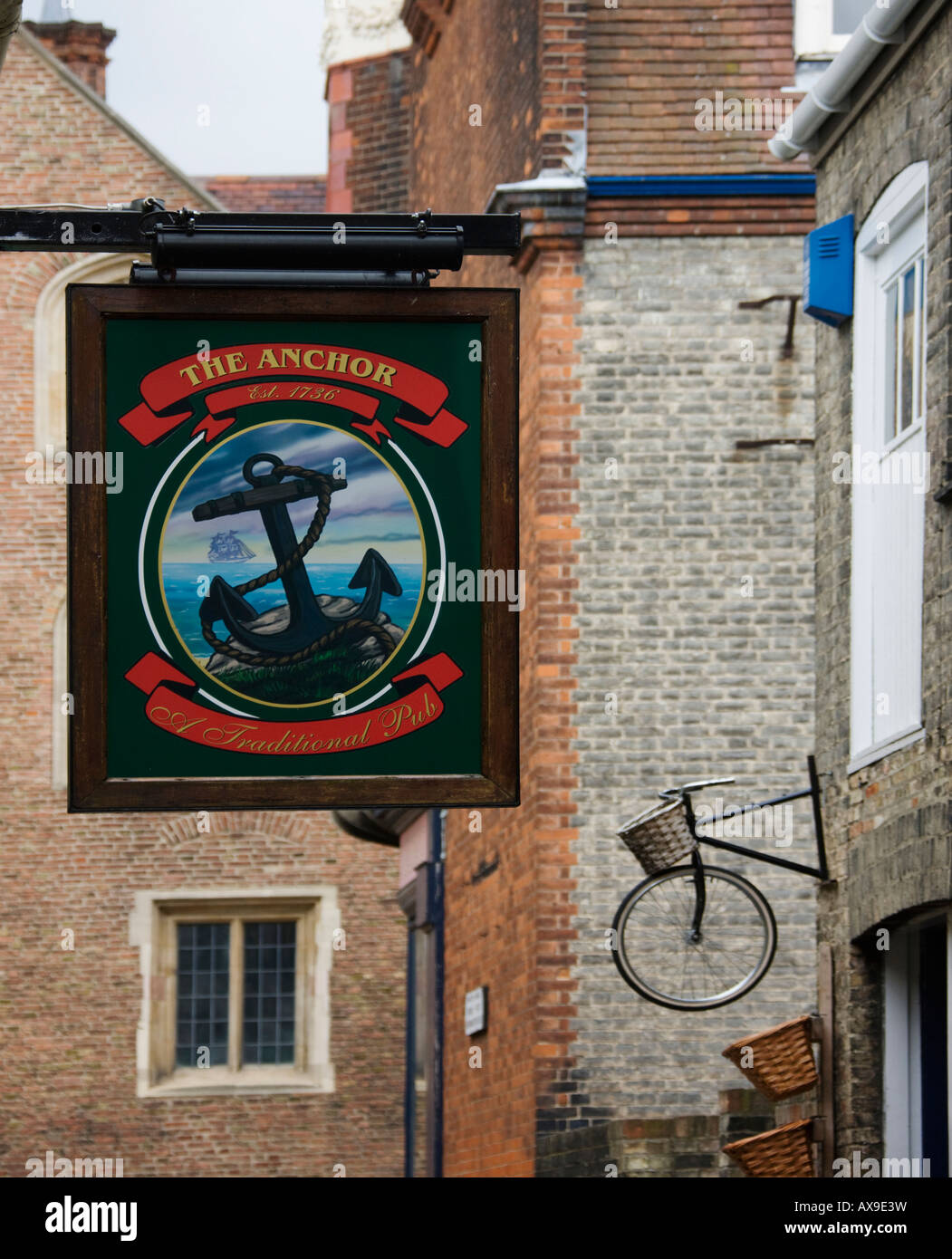 The Anchor Cambridge. Cambridgeshire. East Anglia. UK Stock Photo - Alamy