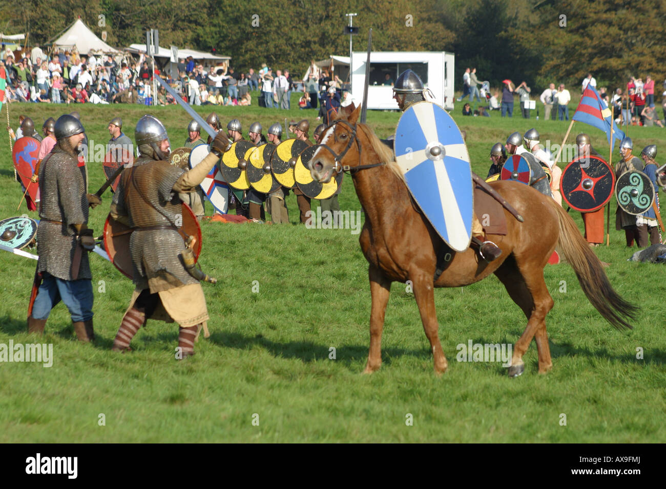 normans saxons fighting battle medieval cavalry of hastings east sussex ...