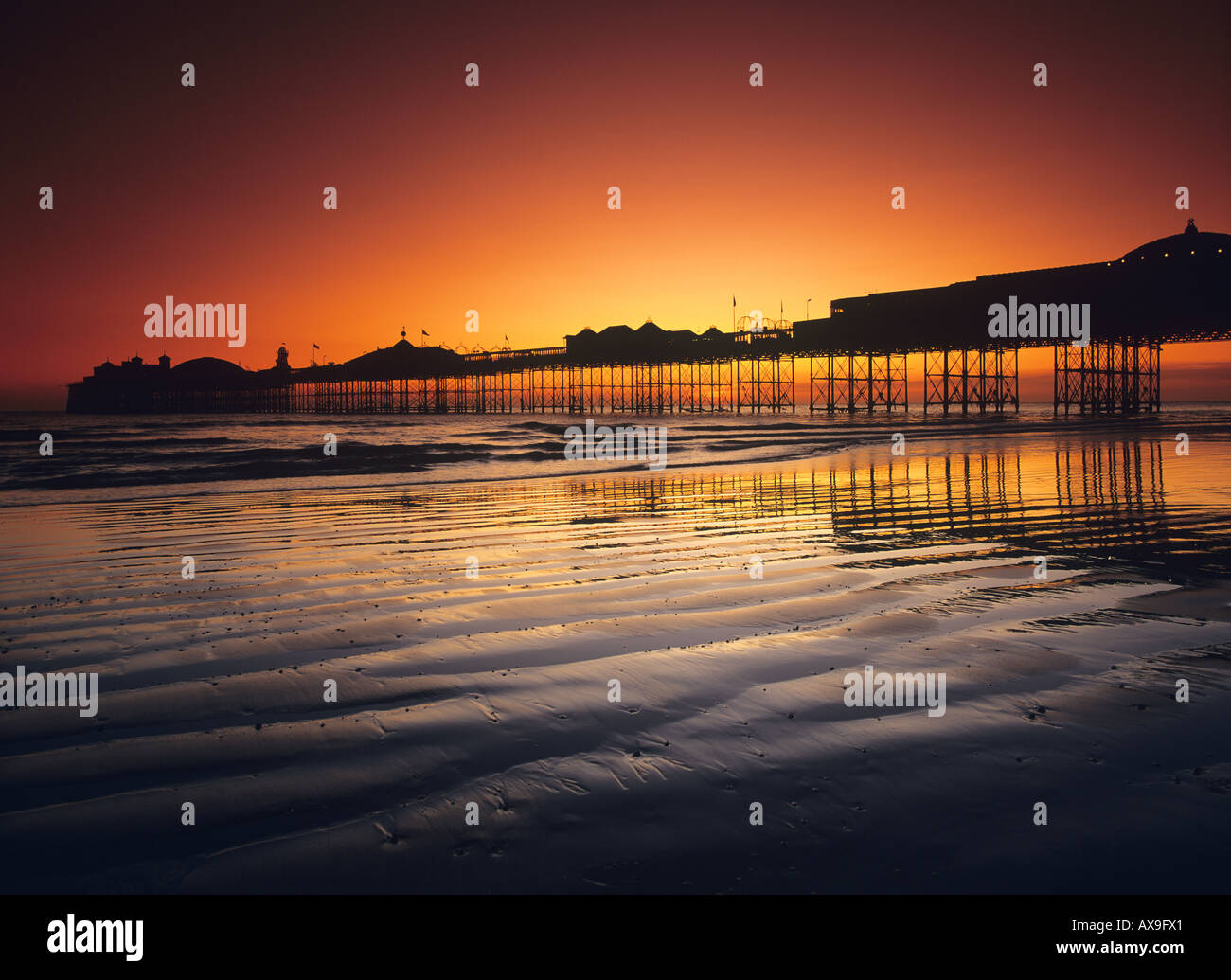 Sunset Brighton Pier East Sussex England UK Stock Photo - Alamy