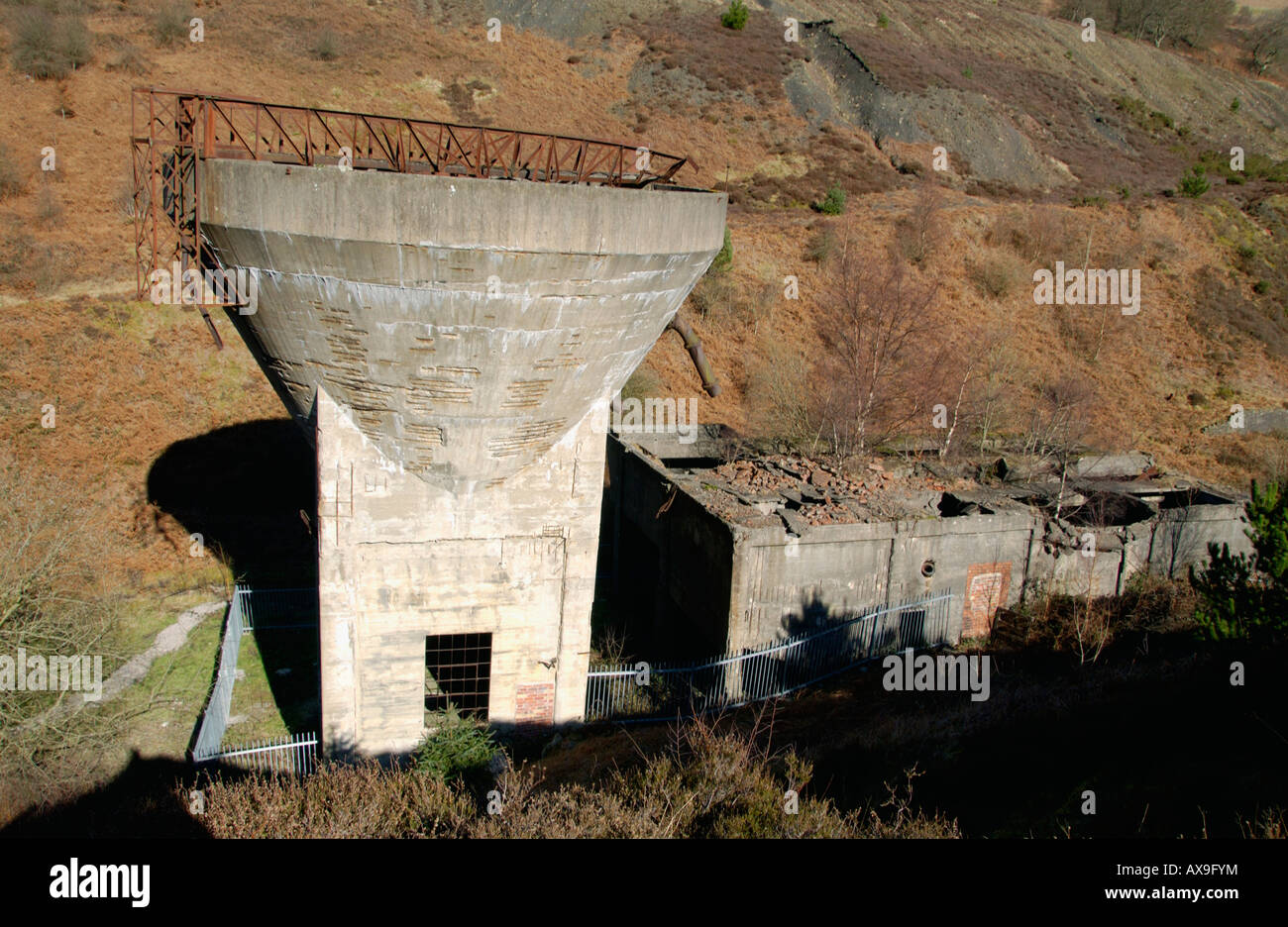 View up the Blaenserchan valley Pontypool South Wales UK a post ...