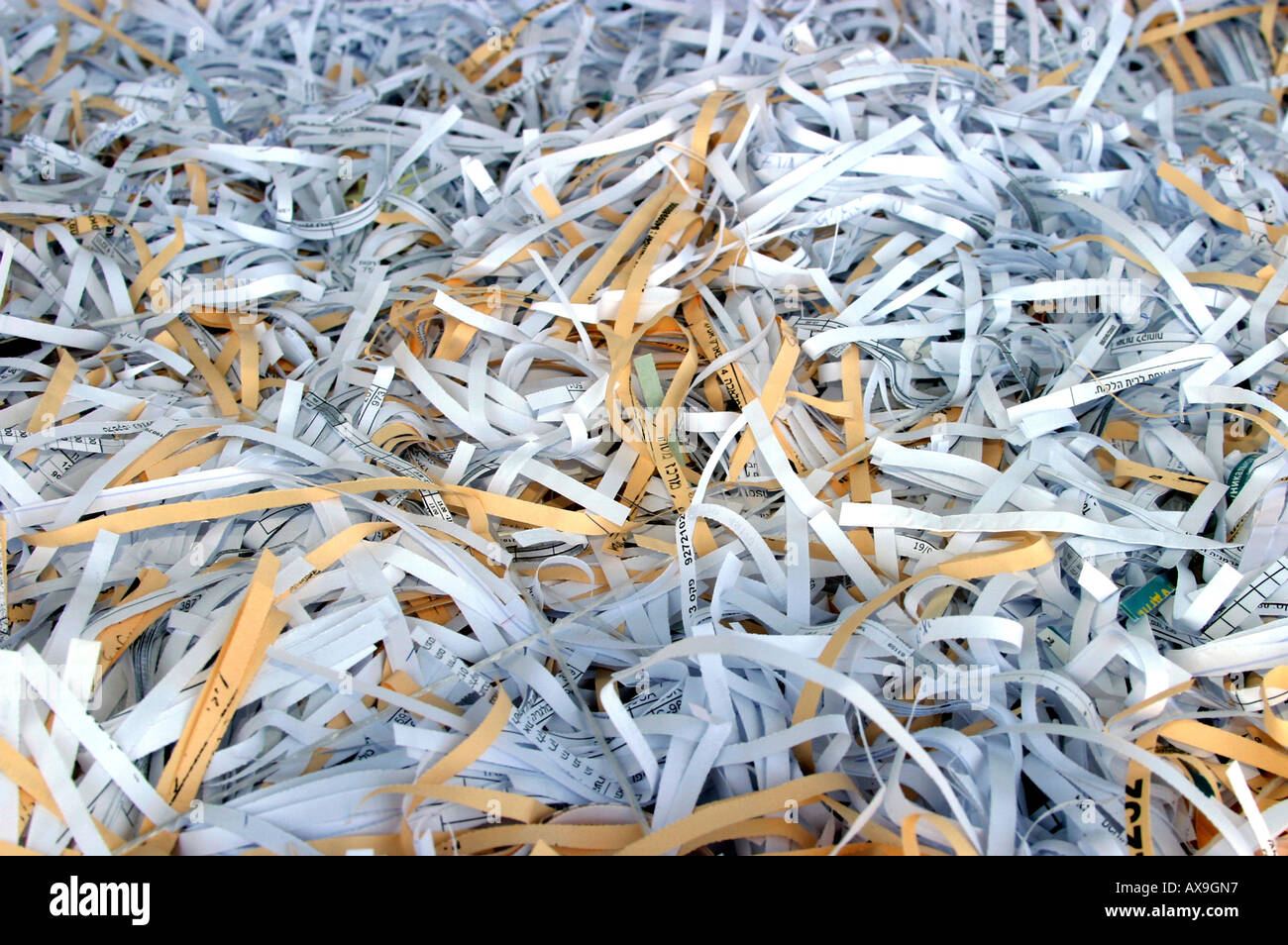 A heap of Shredded paper Stock Photo - Alamy