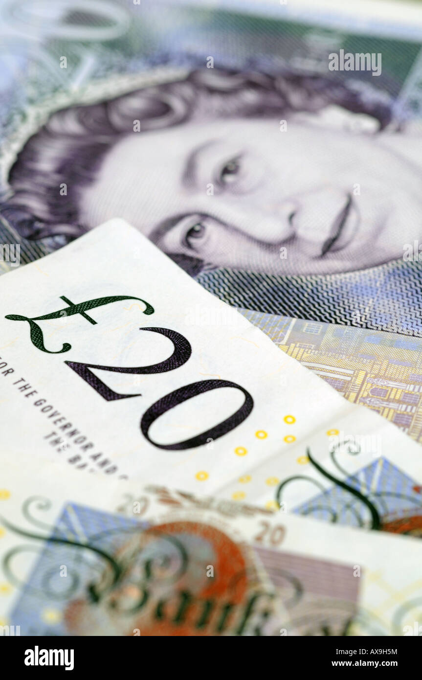new design £20 notes Stock Photo - Alamy