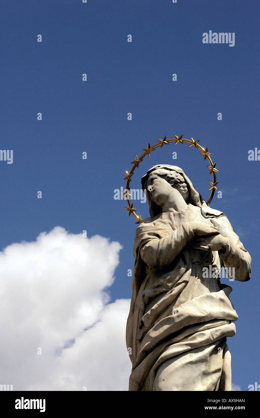 Statue of Virgin Mary, Merano, Italy Stock Photo - Alamy