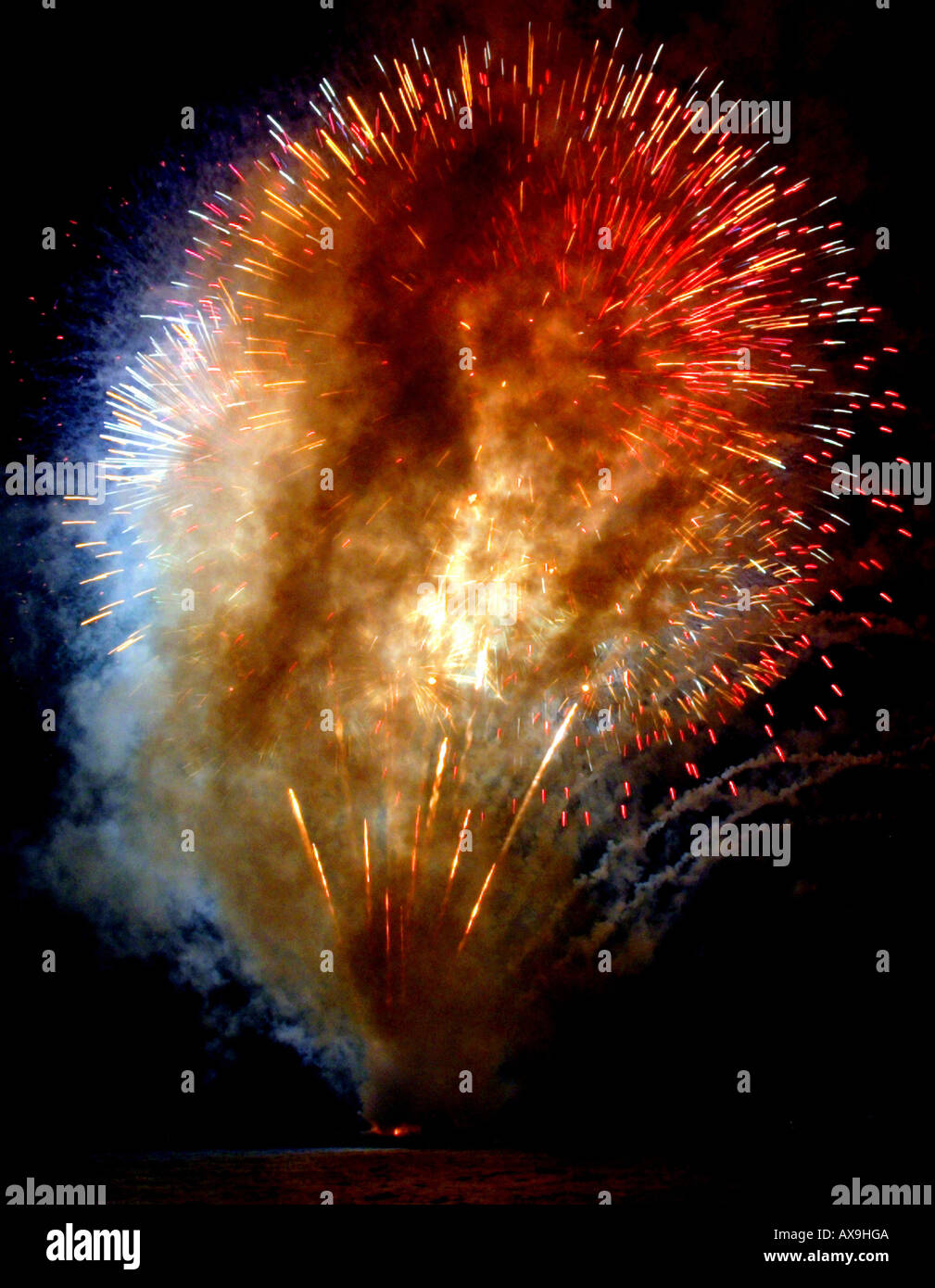 colourful Fireworks display Stock Photo - Alamy
