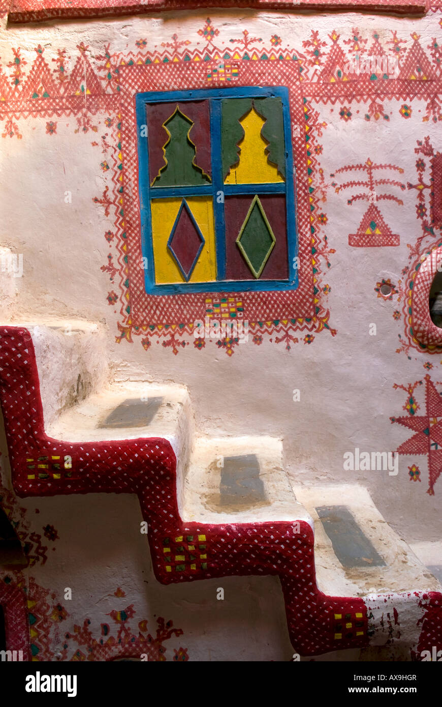 Interior of a traditional house in the old town of Ghadames, Libya ...