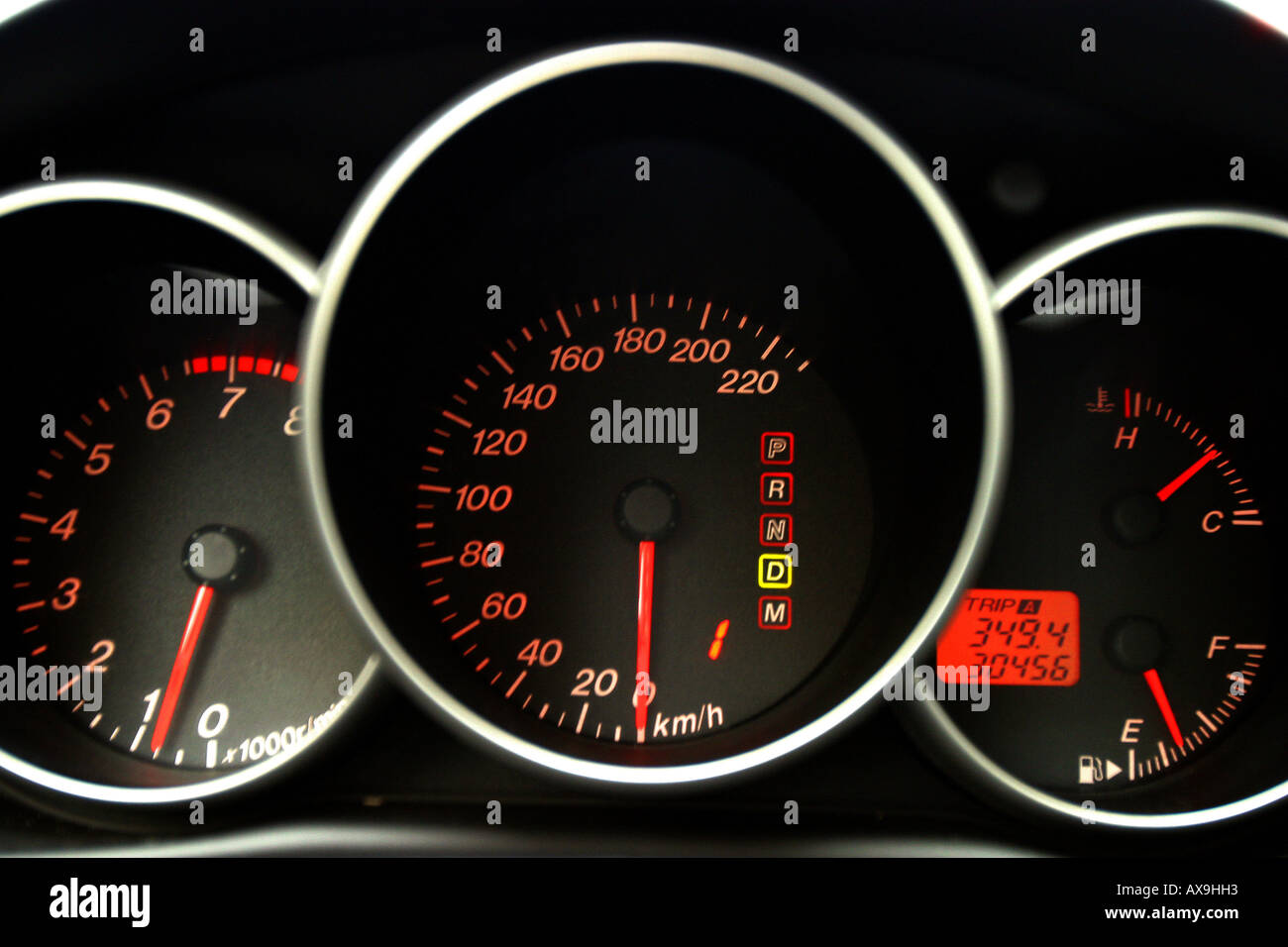 Car function display Stock Photo - Alamy
