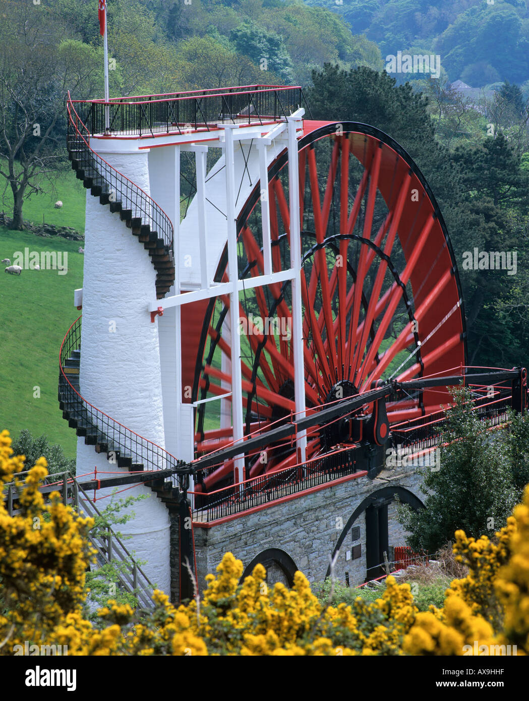 Laxey Wheel Isle of Man UK Stock Photo - Alamy