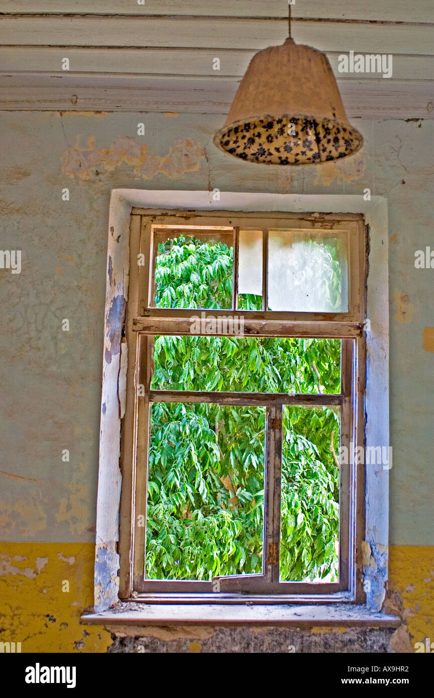 window in a deserted building Stock Photo - Alamy