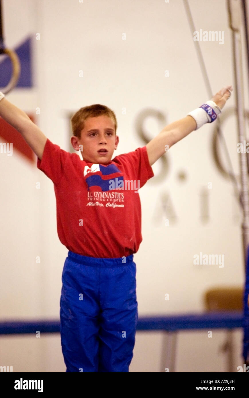 boys perform gymnastics routines Stock Photo - Alamy