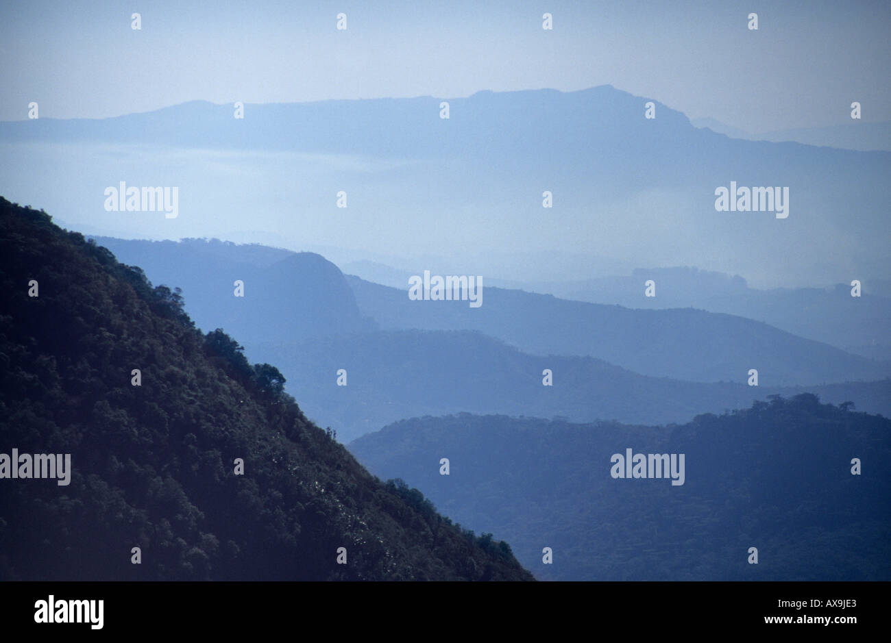 Hills receding into distance Nyanga Zimbabwe Africa Stock Photo - Alamy