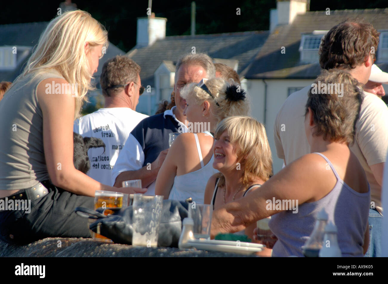 Drinking on the Griffin Wall Dale Stock Photo - Alamy