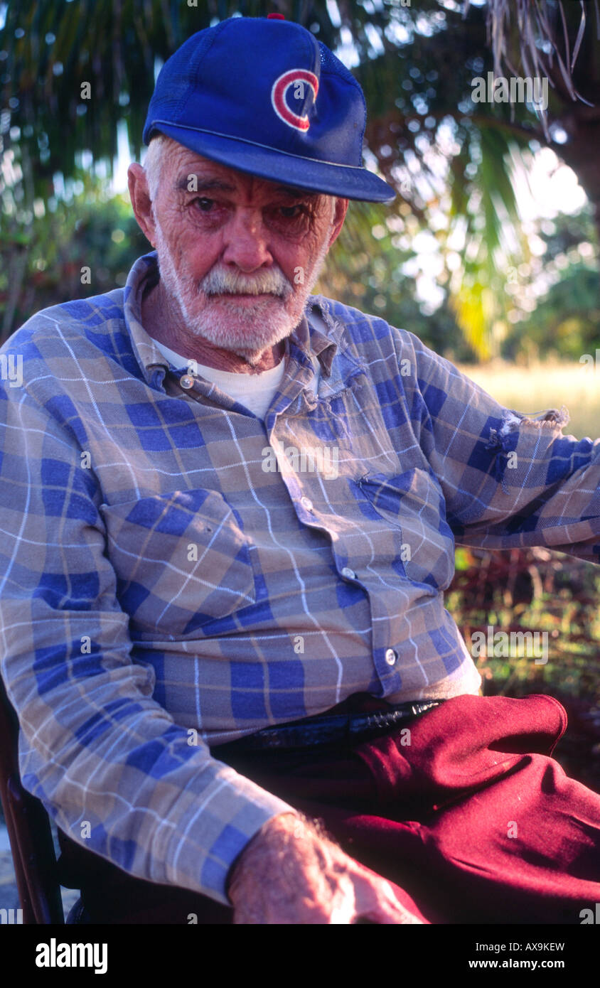 Cayman islands people caribbean west indies elderly senior man sitting ...