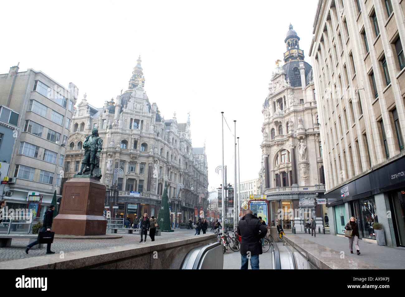 View from the famous shopping street, Meir Stock Photo - Alamy