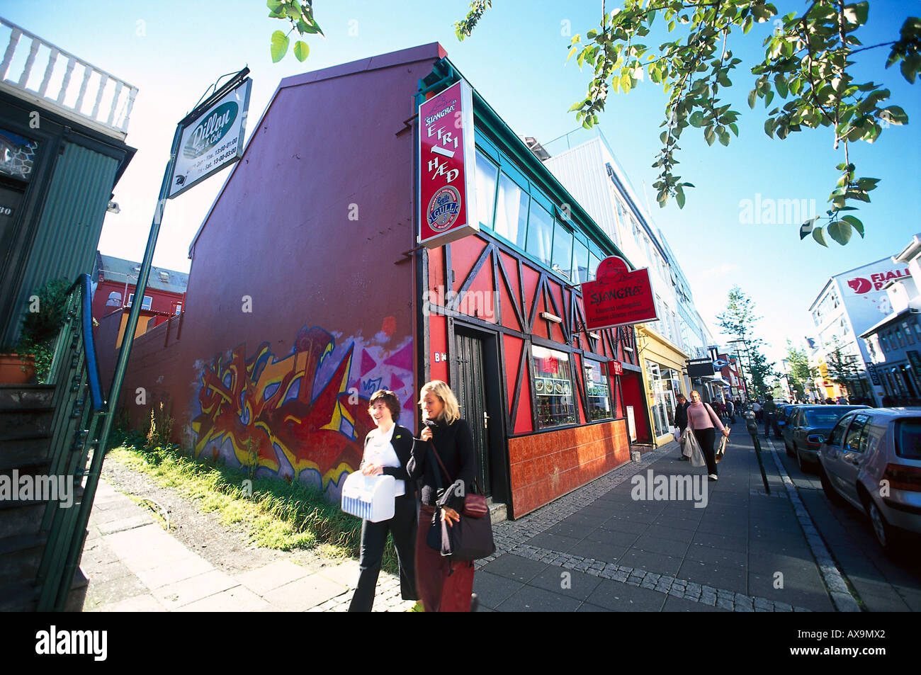 Shopping street, Laugavegur, Reykjavik, Iceland Stock Photo - Alamy