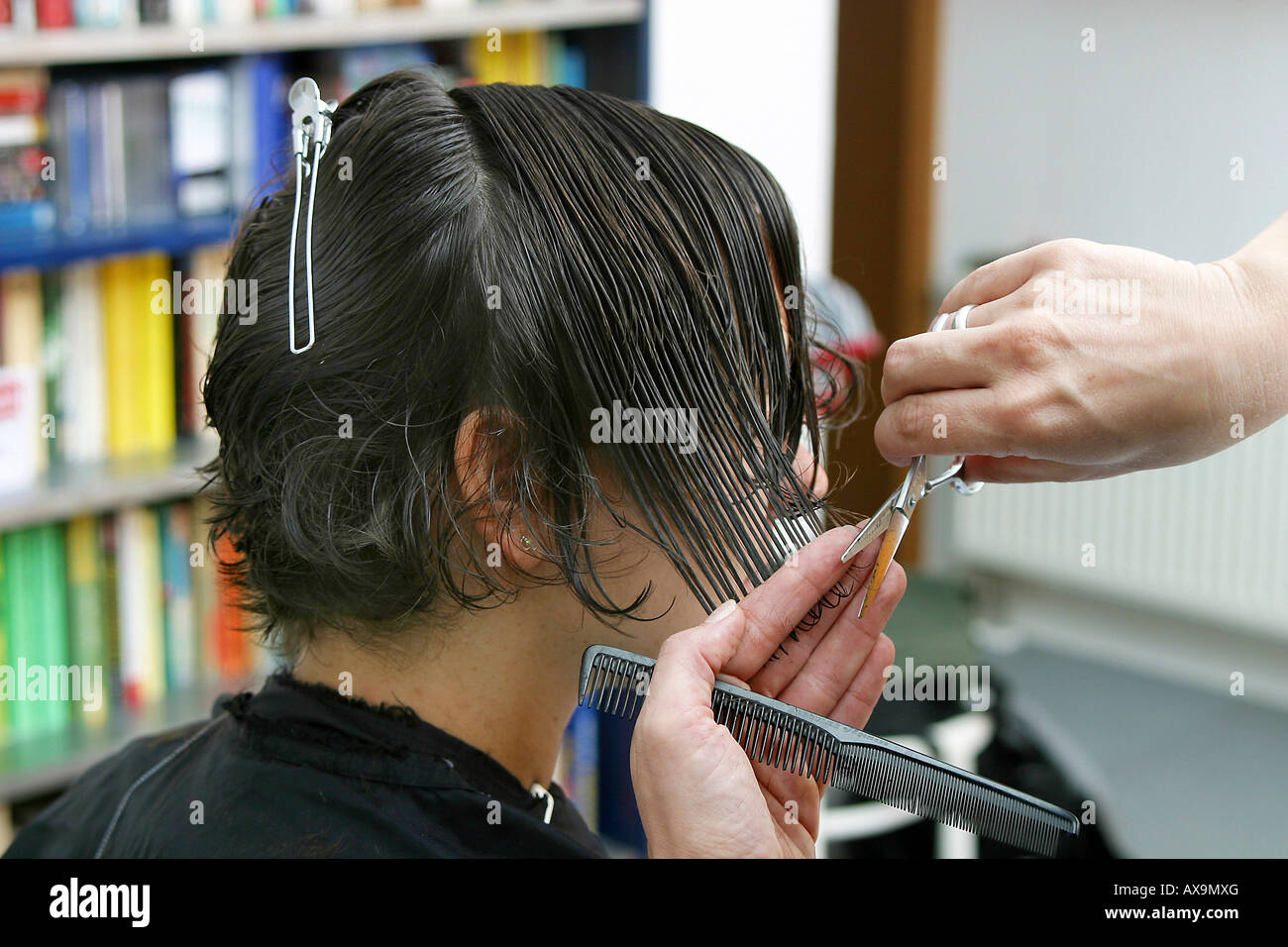 Hairdresser at work Stock Photo - Alamy