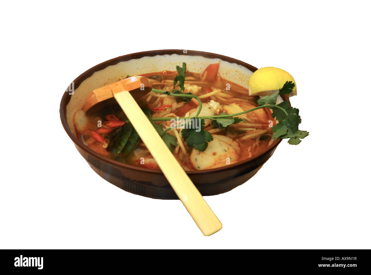 Thai spicy seafood tom yum mee Stock Photo - Alamy