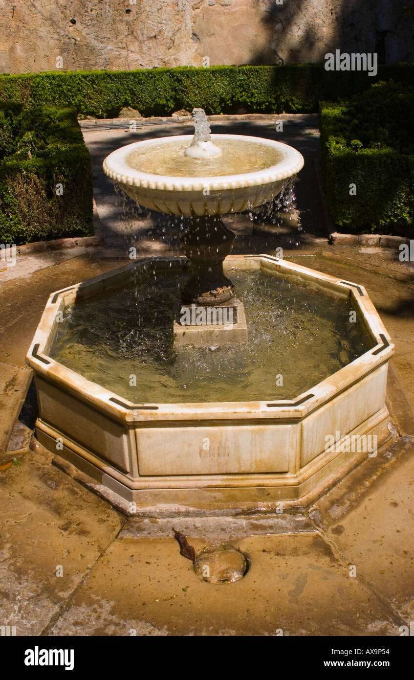 Water feature at The Generalife Alhambra palace Granada Spain Stock ...