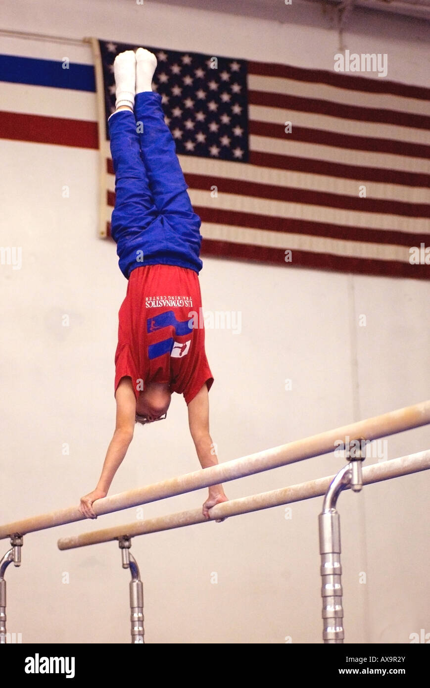 boys perform gymnastics routines Stock Photo - Alamy