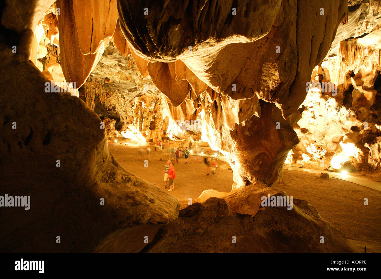 Visitor group in Kango Caves, near Oudtshoorn, Western Cape, South ...
