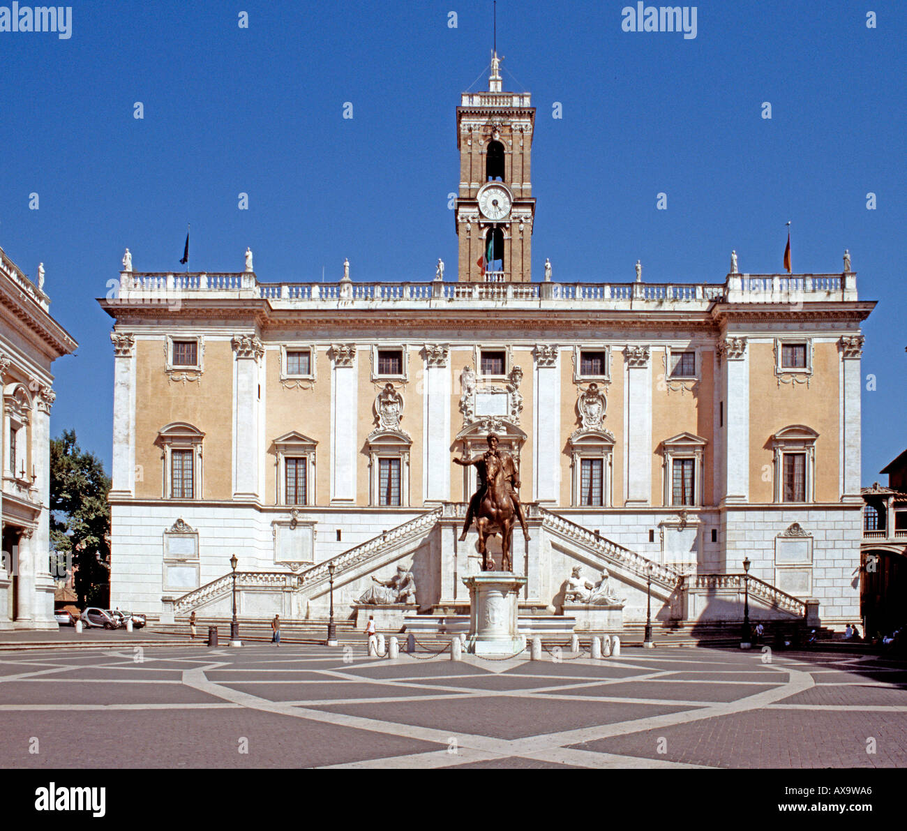 Piazza Del Campidoglio On Capitol Hill In Rome The Capital Of Italy ...