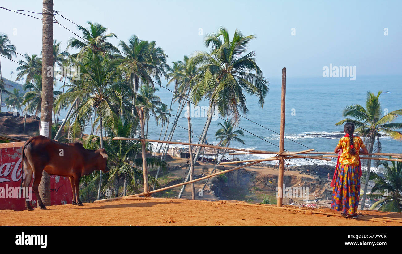 Goa cliff beach view hi-res stock photography and images - Alamy