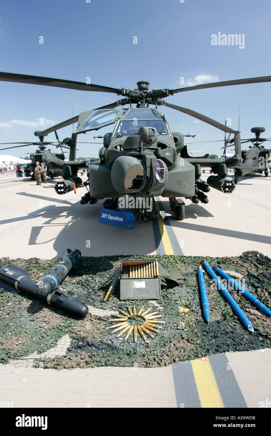 RNLAF Longbow Apache AH 64D helicopter on static display RIAT 2005 RAF ...